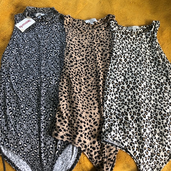 gaze | Tops | Body Animal Print Bodysuit Bundle | Poshmark